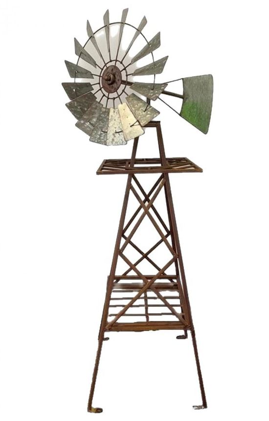 1200mm Rust and Galvanised Windmill
